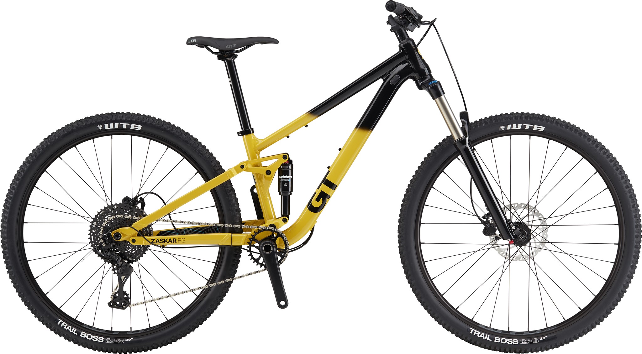 GT Zaskar FS Sport 29" Trail Bike - GT Yellow | The Cyclery