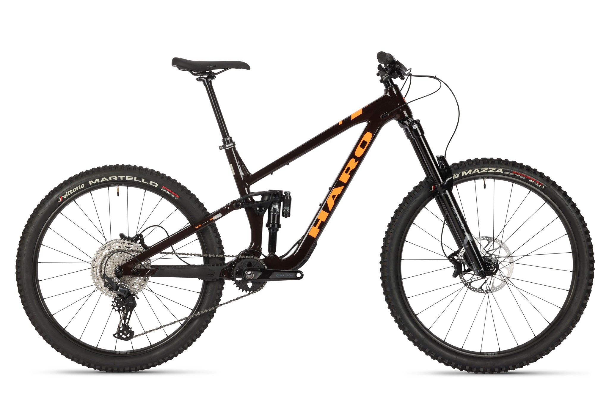 Haro Greer Alloy 2 Enduro Bike - Cedar Brown/Orange | The Cyclery
